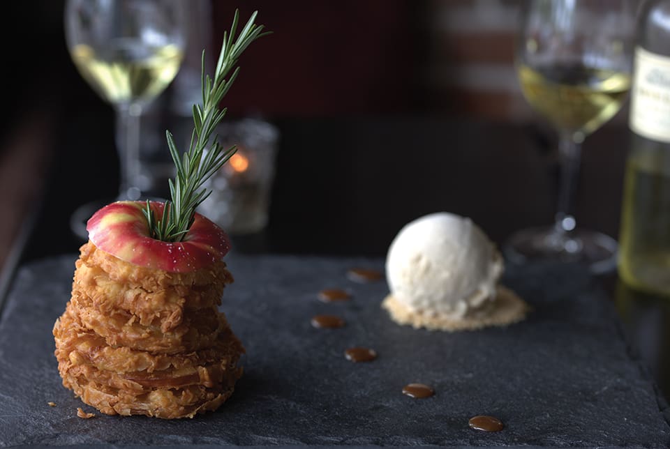 Apple Fritters with Pistachio Semifreddo Recipe by Chef David Benstock ...