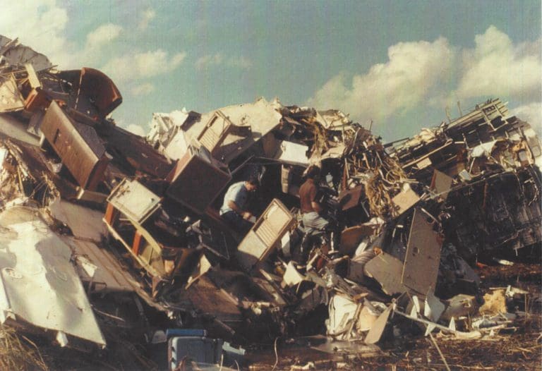 A team catalogues the mangled remains of the Eastern Airlines Flight ...