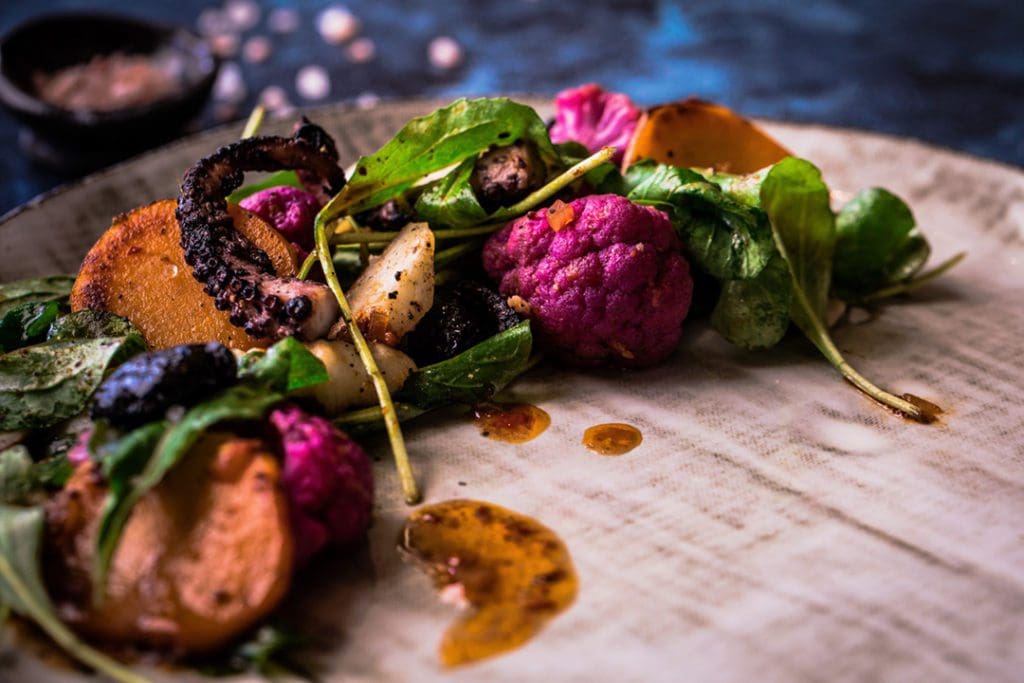 Squid Steak & Octopus Salad recipe from Chef Kathleen Blake | Flamingo ...