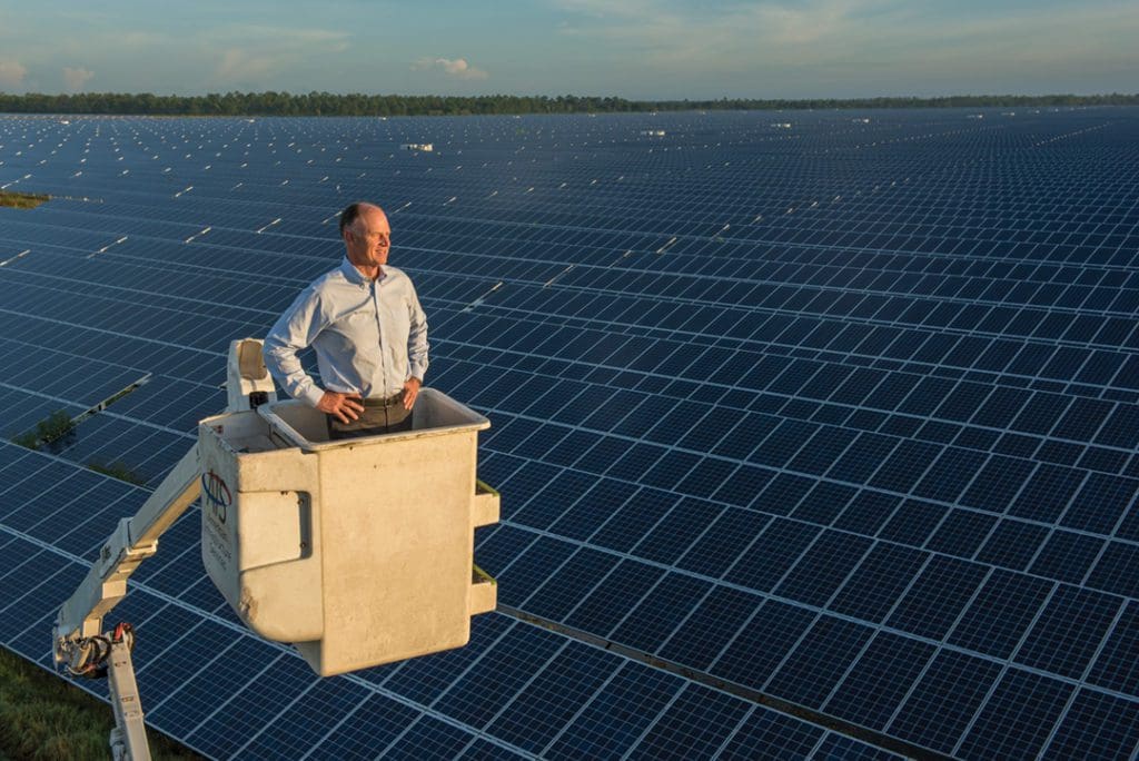 Solar visionary and Babcock Ranch founder Syd Kitson overlooking the ...