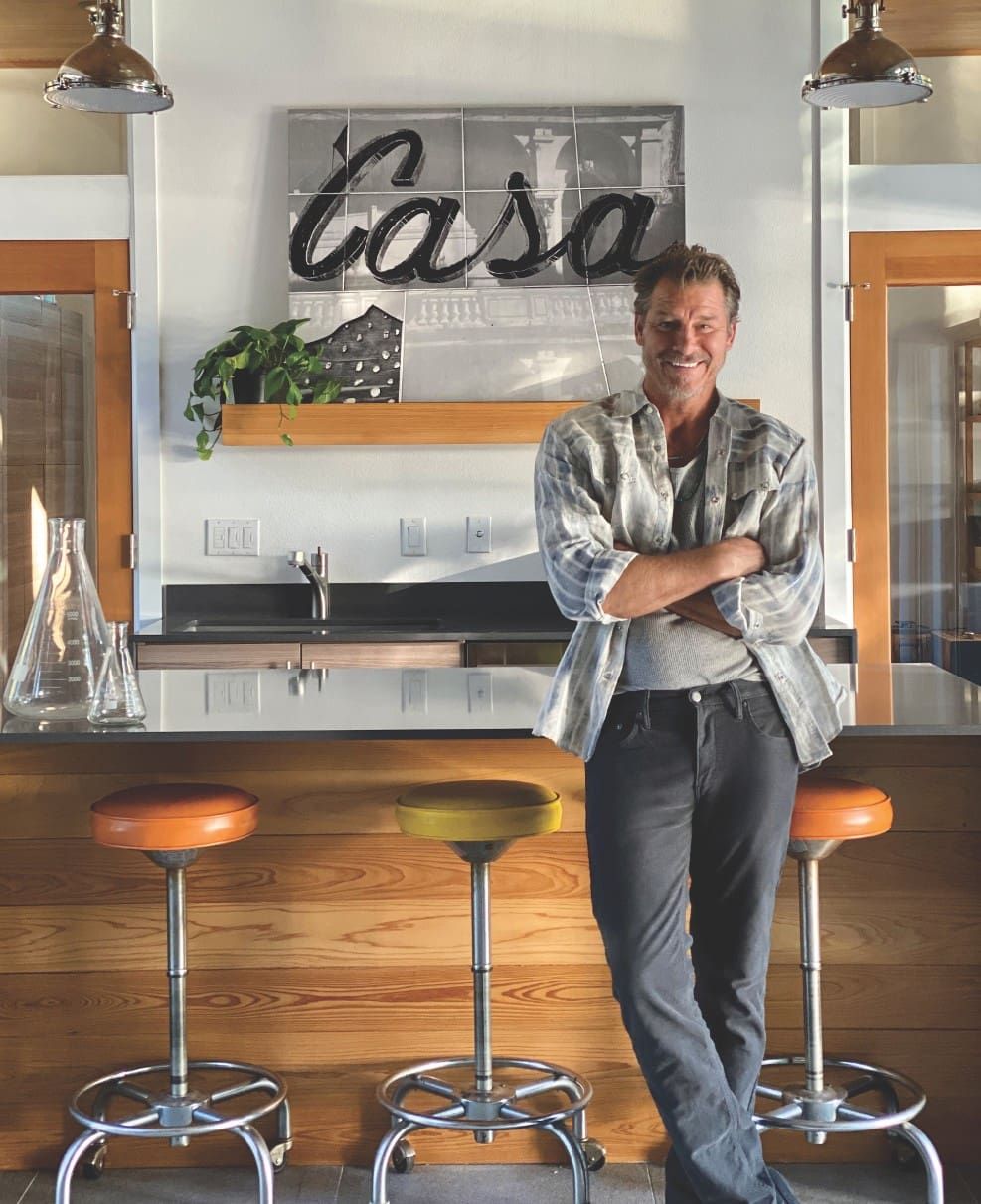 TV host and home renovator extraordinaire Ty Pennington relaxes in his ...